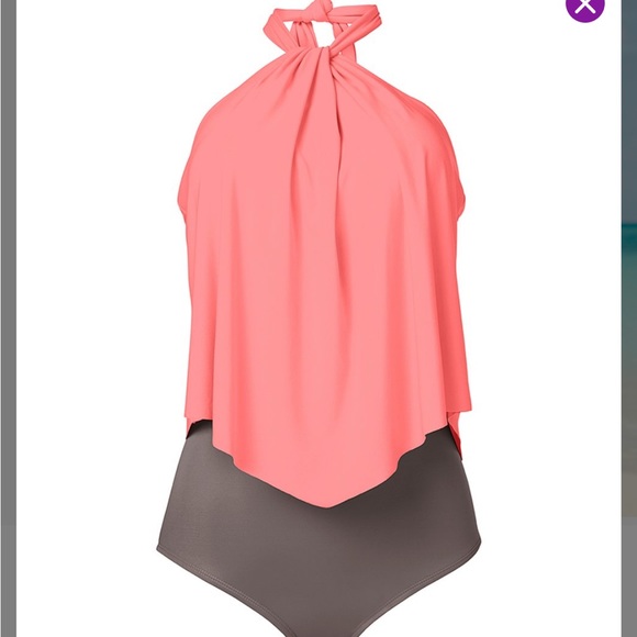 VENUS | Swim | Nwt Venus Womens One Piece Popover Coral Swimsuit Size 8 ...